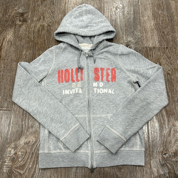 Hollister | Jackets & Coats | Holister Gray Hoodie Jacket Child Large ...